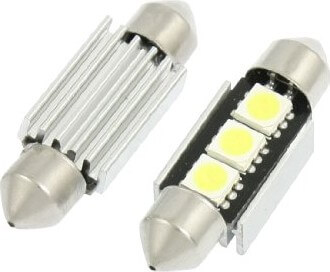 Lemputė 12VCANBUS SV8.5 su 3 SMD LED balta Ø10x39mm UAB Omedita