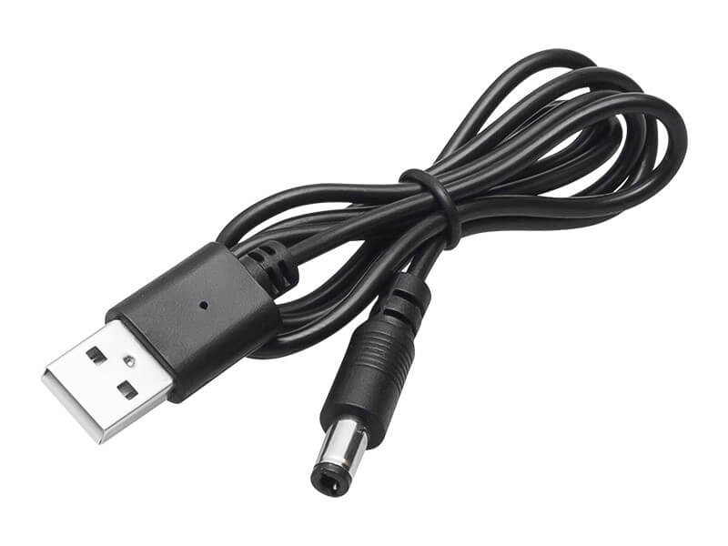 Maitinimo laidas USB kištukas DC2,5/5,5mm 80cm ilgio kolonėlių ir kitų ...