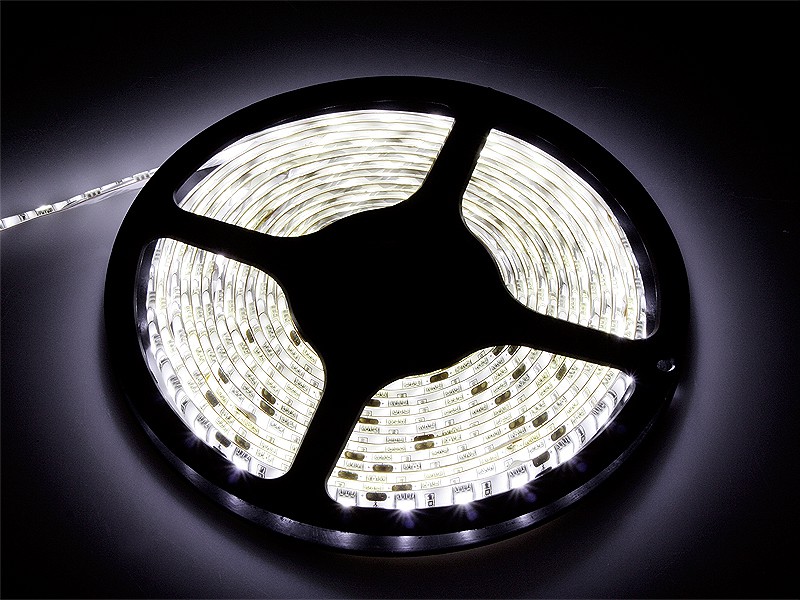 LED juosta 5050(300) Hermetiška 24V šaltai balta, 5m - 72W, plotis 10mm ...