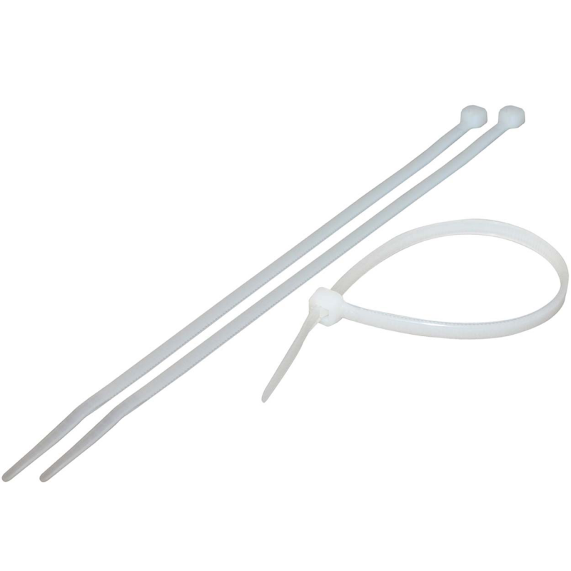 Užveržiamas dirželis 3x100mm baltas 100vnt UAB Omedita