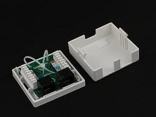 Rozetė virštinkinė dviguba (2xRJ45) 8P8C UAB Omedita