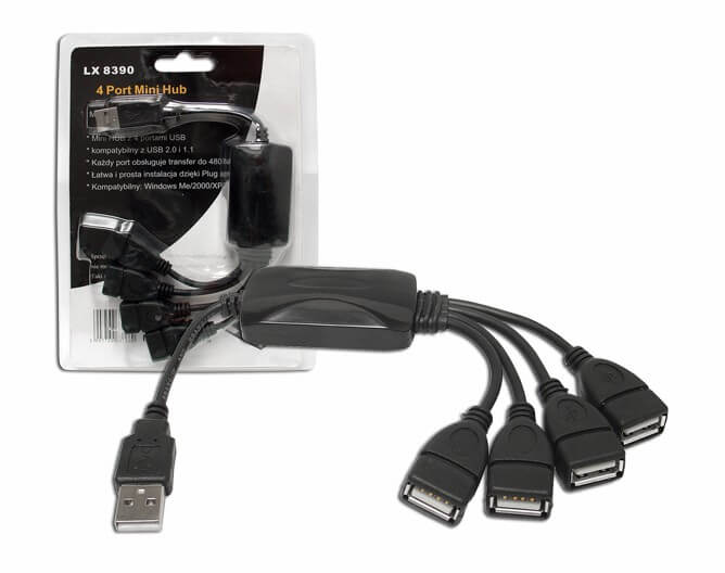 USB 2,0 daliklis HUB 4 lizdai UAB Omedita