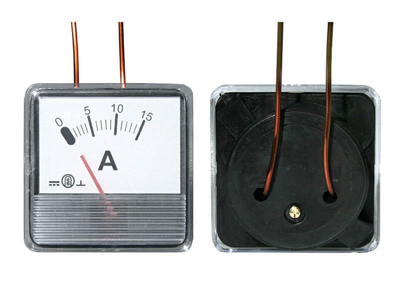 Ampermetras 15A , 45x45mm DC su šuntu isvadai laidiniai UAB Omedita