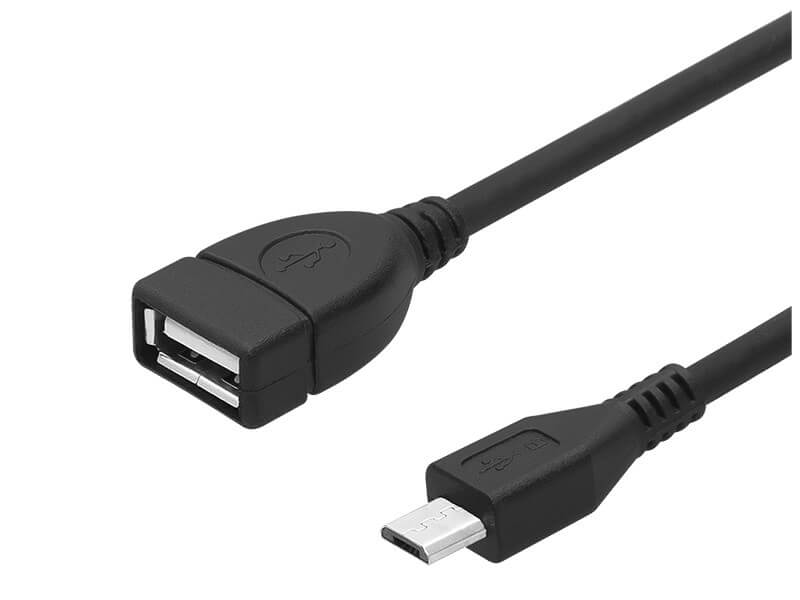 Laidas USB 2,0A lizdas - micro USB kištukas 10cm UAB Omedita