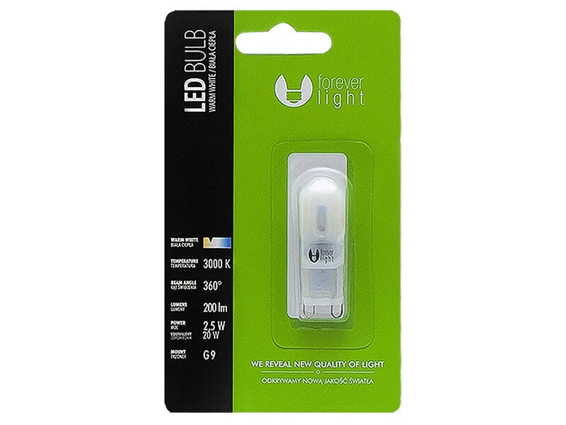 LED lemputė G9 2,5W SMD2835 230V šiltai balta