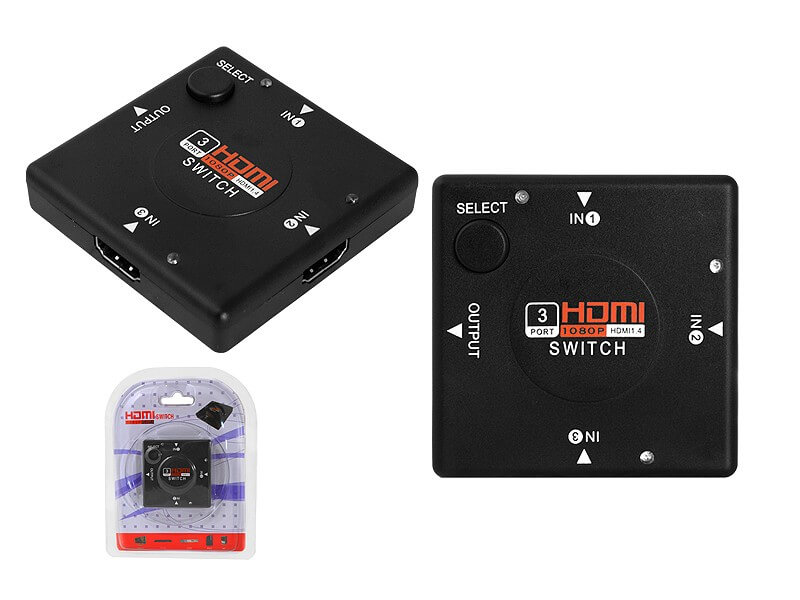 Sumatorius 3x1 HDMI V1.4 aukštos kokybės HDMI su jungikliu didelės ...